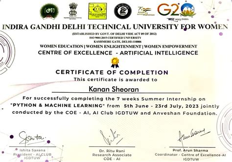 Kanan Sheoran On Linkedin Python Machinelearning Anveshanfoundation Aiclubigdtuw Coeai G20