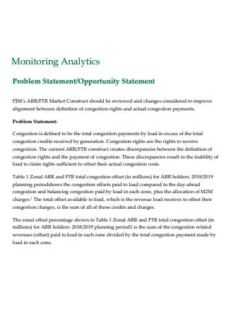 Sample Analytics Problem Statement IN PDF