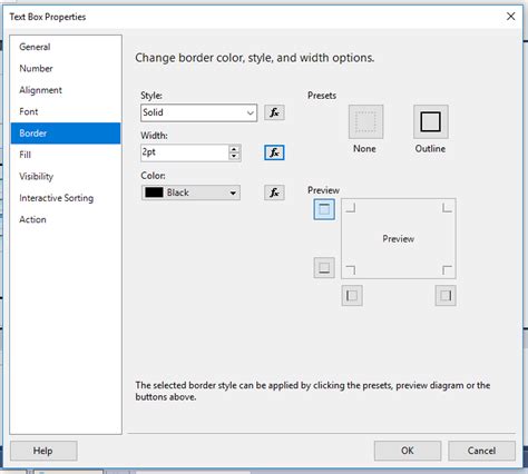 Reporting Services Ssrs First Row Border In Tablix Is Not Bolded