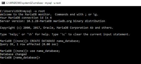 MEMBUAT DATABASE MENGGUNAKAN CMD My Idea
