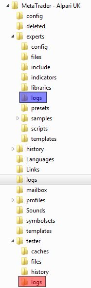 Finding Your Metatrader Log Files