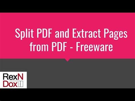 Split PDF And Extract Pages Download SourceForge Net