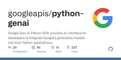 GitHub Googleapis Python Genai Google Gen AI Python SDK Provides An Interface For Developers