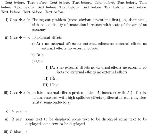 indentation how to create a nice case disinction with no indent and