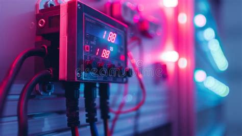 The Sensor Is Connected To A Small Control Panel With Buttons And A