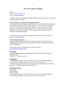 AP Calculus AB Syllabus