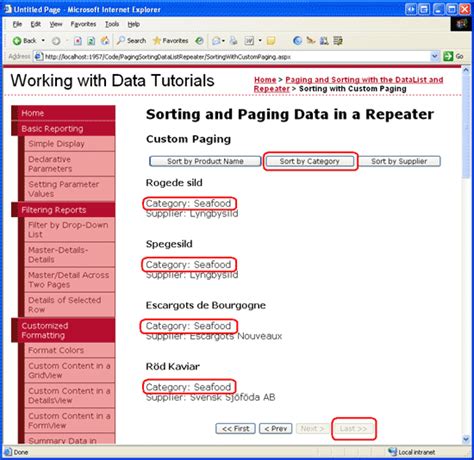 datalist または repeater コントロールのデータを並べ替える vb microsoft learn