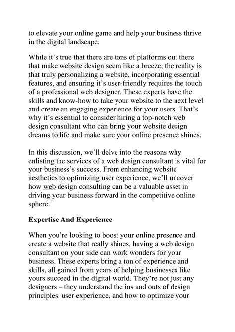 PPT Why Your Business Needs A Web Design Consultant PowerPoint Presentation ID