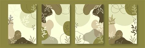 소셜 미디어 스토리 및 포스트 템플릿 벡터 세트입니다 추상 모양은 텍스트와 이미지에 대한 꽃과 복사 공간으로 배경을 다룹니다 벡터 일러스트레이션 0명에 대한 스톡 벡터 아트