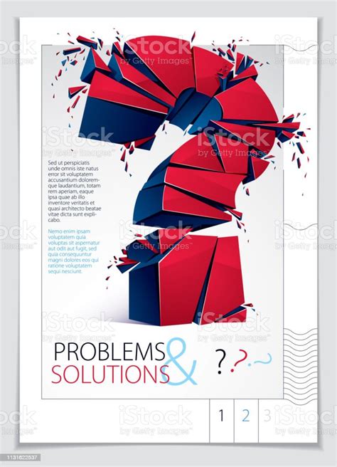 깨진 된 물음표 브로셔 또는 전단지 디자인 폭발 쿼리 조각에 분할 벡터 3d 현실적인 그림 특수 문자 개념적 기호 의심 어려움 Faq 및 지원 개념입니다 3차원 형태에 대한