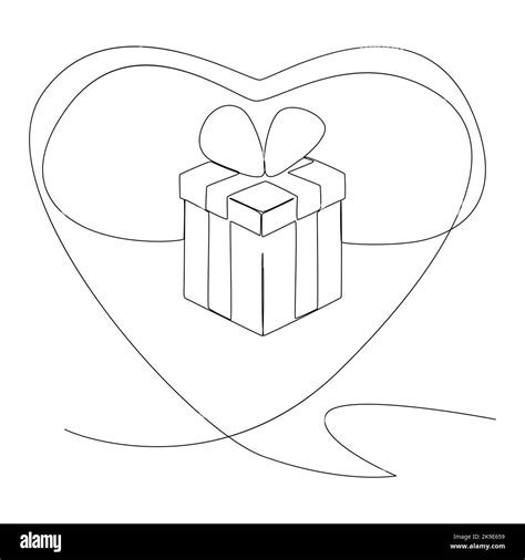 One Continuous Line Of Heart Shape Speech Bubble With T Box Thin Line Illustration Vector