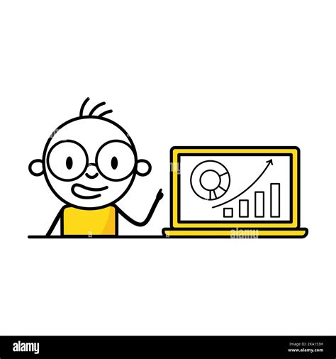 Man Analyzes Chart And Graph Data Working With Data Visualization On Computer Digital Data