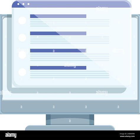 web page survey icon cartoon vector online exam test computer stock