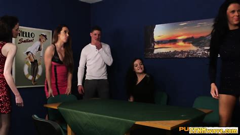 Naughty Femdom Chicks Sucking On Dick