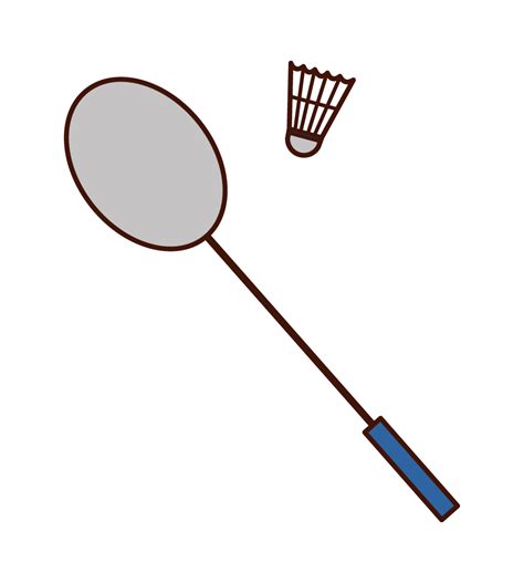 배드민턴 라켓 및 셔틀 일러스트 무료 일러스트 소재집 Kukukeke