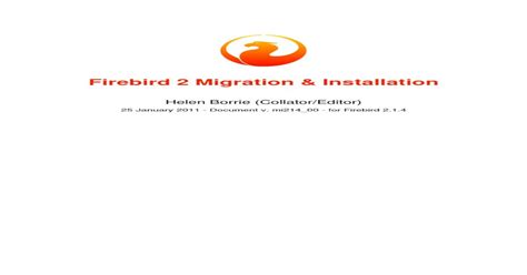 download pdf firebird 2 1 4 installation