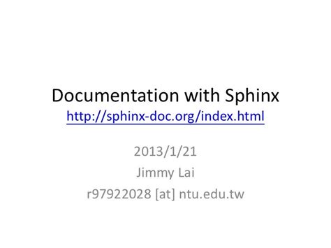 Documentation With Sphinx Pyhug
