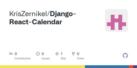 Github Kriszernikeldjango React Calendar