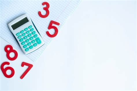 Premium Photo Background Math Calculator Notebook And Numbers On