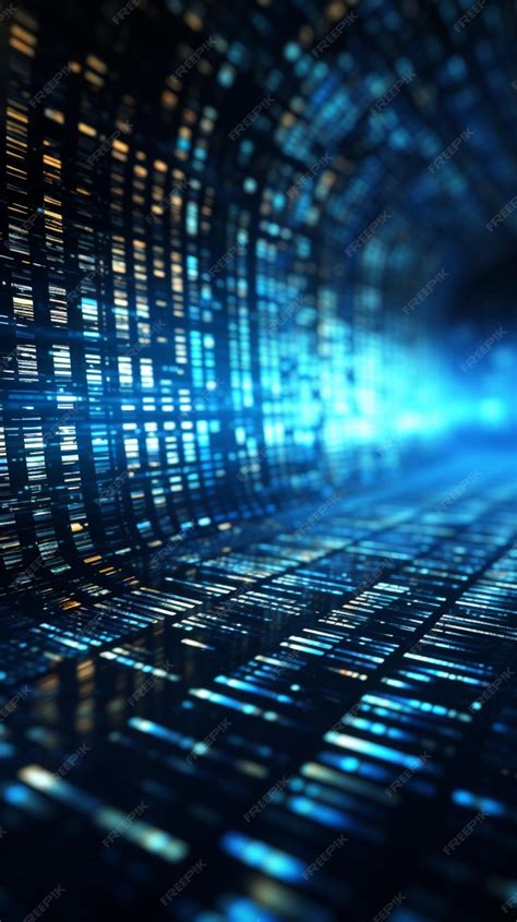 premium photo dynamic 3d rendering abstract binary code on a glowing blue background vertical