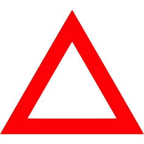 Red Triangle Outline Icon Free Red Shape Icons