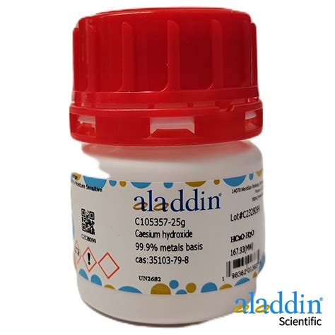 Caesium Hydroxide 99 9 Metals Basis Prefix Cas No 35103 79 8 Aladdin Scientific