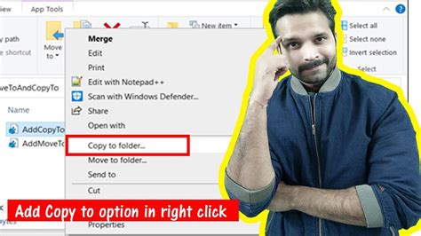 How To Add “copy To Folder To The Right Click Context Menu Buzz2day Tech Youtube