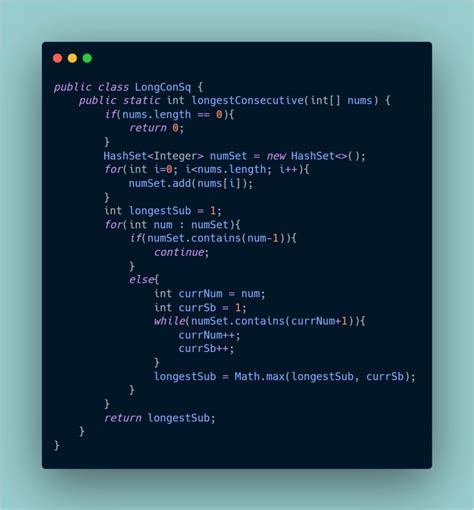 18daysofdsa java hashset consecutivesequence aditi jha