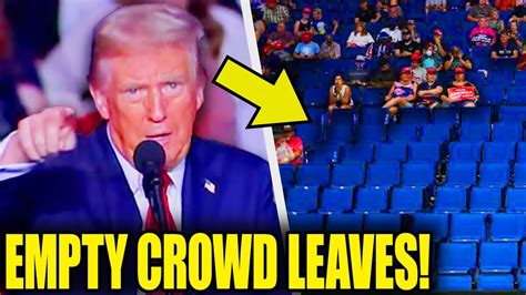 Trump Throws Tantrum As Crowd Leaves Empty Rally Youtube