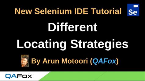 New Selenium Ide Part 9 Locating Strategies Youtube