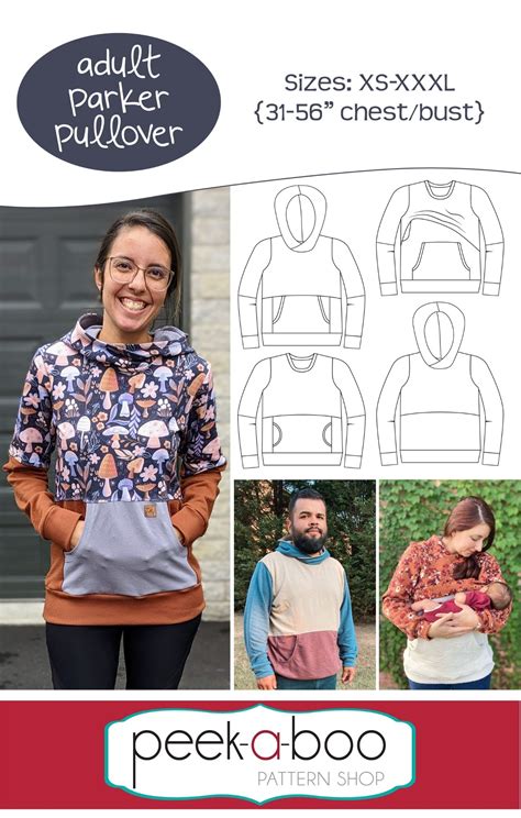 Adult Parker Pullover Pattern Pdf Sewing Pattern