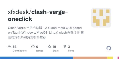 Github Xfxdeskclash Verge Oneclick Clash Verge 一键启动版 A Clash Meta