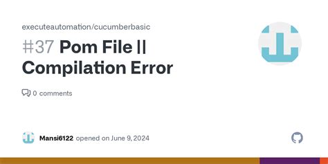 pom file compilation error · issue 37 · executeautomation