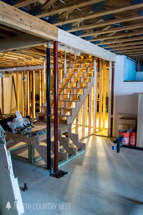Installing The Stairs And Framing In The Office North Country Nest