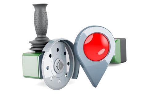 Premium Photo Angle Grinder With Map Pointer 3d Rendering