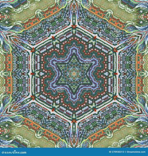 The Koch Snowflake Colorful Fractal Stock Illustration Illustration