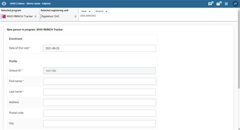 Capture Dhis2 Documentation