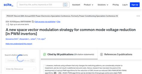 A New Space Vector Modulation Strategy For Common Mode Voltage Reduction In Pwm Invertors