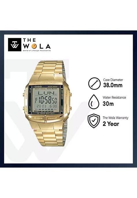 Buy Casio Watches Mens Data Bank Db 360g 9a Gold Tone Digital Watch Online Zalora Malaysia