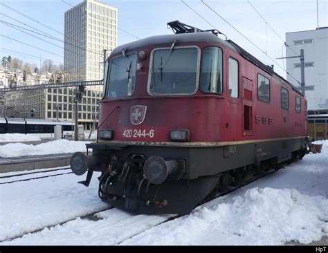 Sbb Re 44 420 244 Abgestellt Im Bhf St Gallen Am 21012024