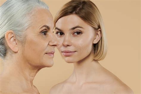 A Mature Woman Shares A Tender Stock Photo Image Of Happiness Portraiture