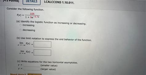 Solved Consider The Following Function F X E X Chegg
