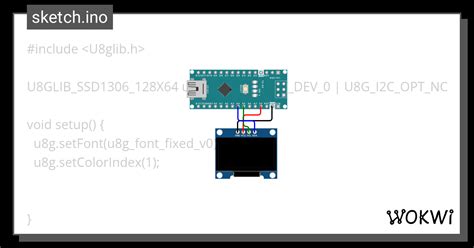 128x64 Test Wokwi Esp32 Stm32 Arduino Simulator