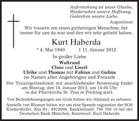 Traueranzeigen Von Kurt Haberda Trauer Merkur De
