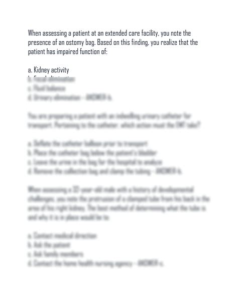 SOLUTION Emt Module 6 Exam Emt Module 6 Review Exam With Verified Questions Answers 2024 Graded