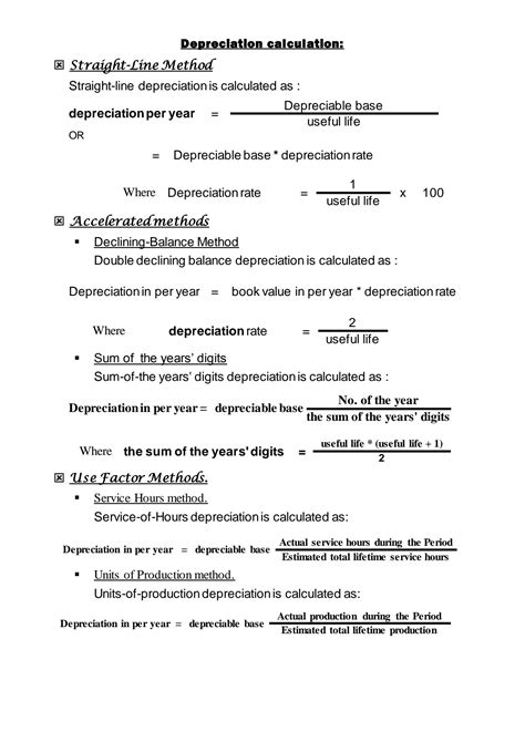 SOLUTION Depreciation Calculation Studypool