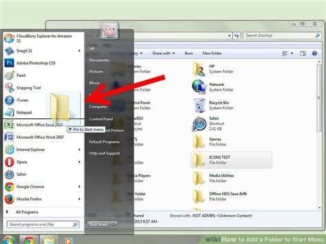 How To Add A Folder To Start Menu Steps With Pictures