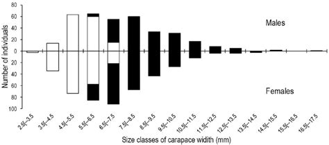 Size Frequency Distribution For Males And Females Download