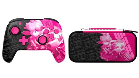 Pdp Grand Prix Peach Rematch Controller And Switch Case Mit Glow Effekt