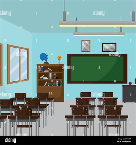 Schule Klassenzimmer Design Stock Vektorgrafik Alamy
